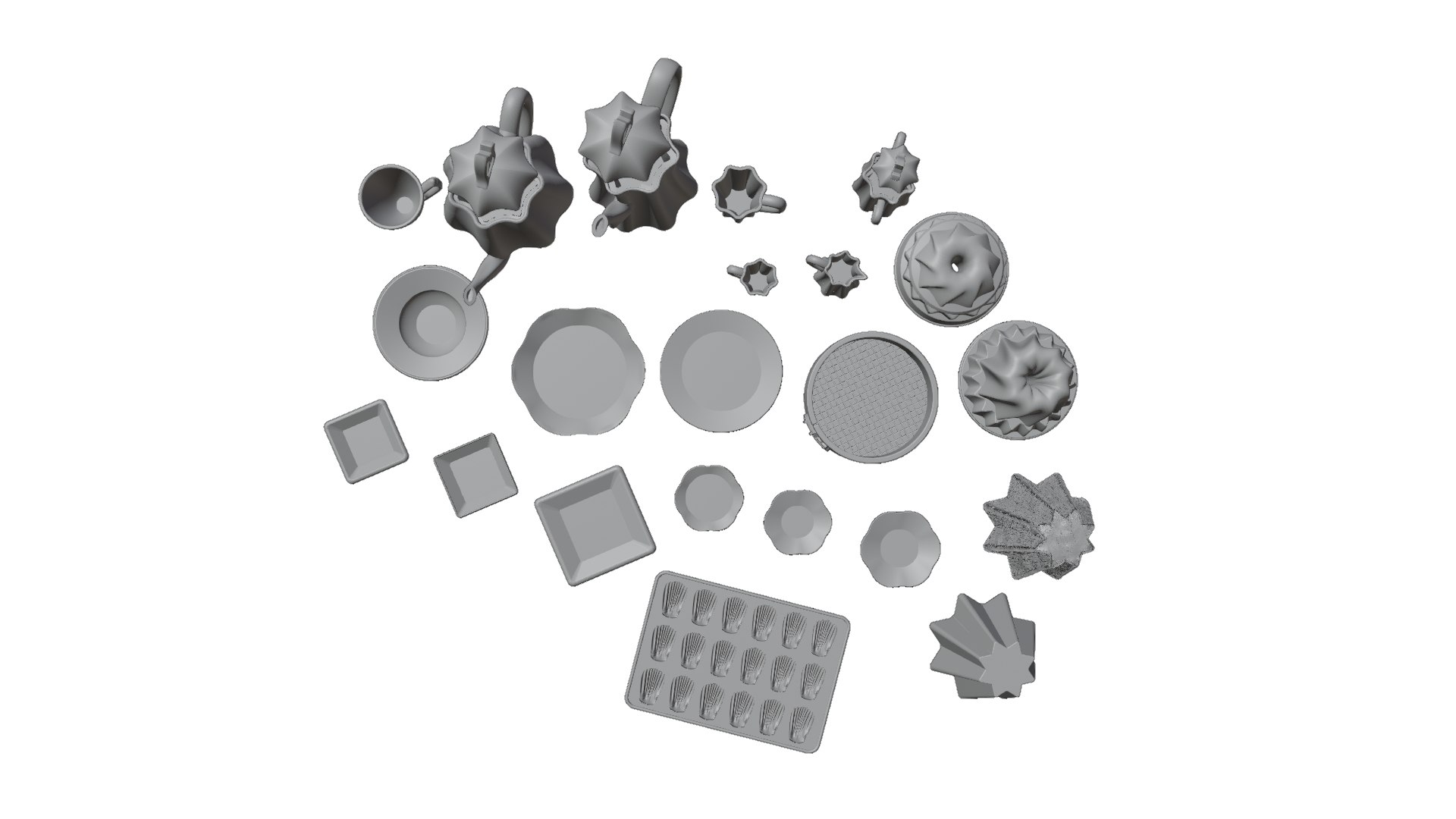 3D Dollhouse Tableware Set - TurboSquid 1945944