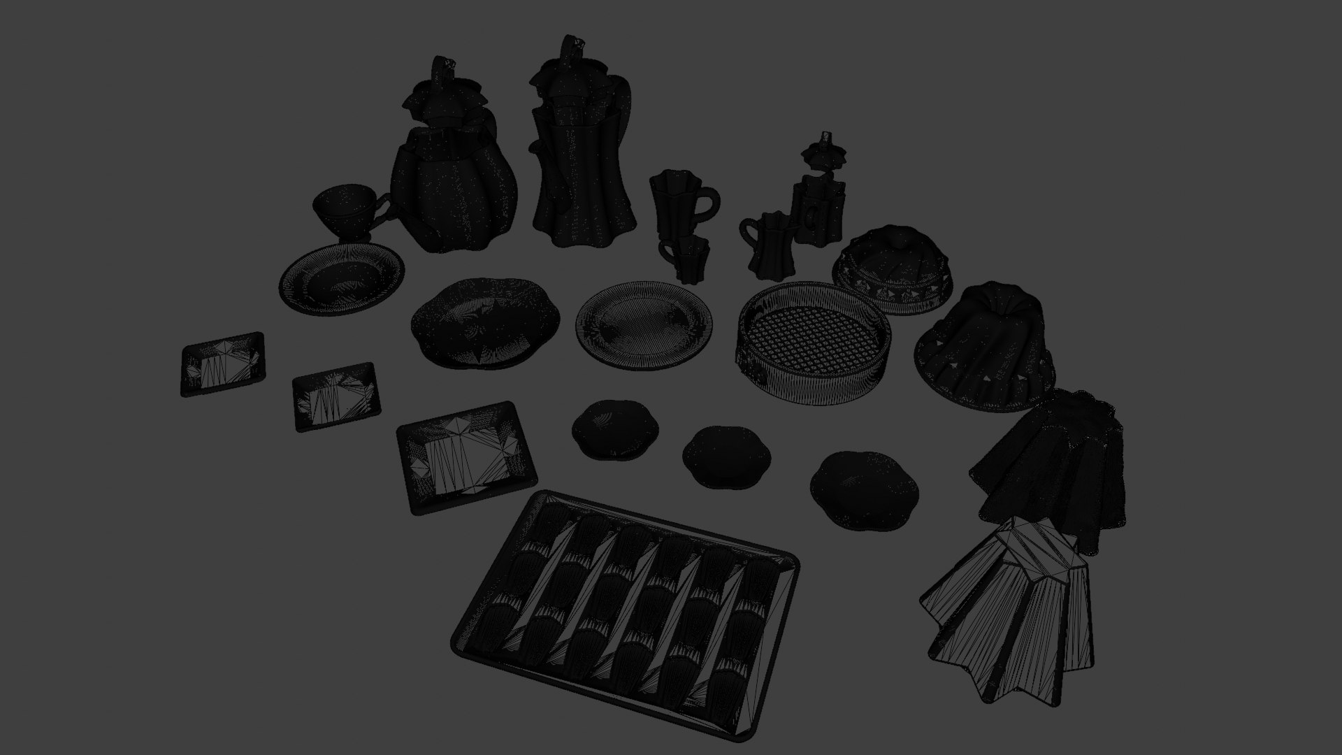 3D Dollhouse Tableware Set - TurboSquid 1945944