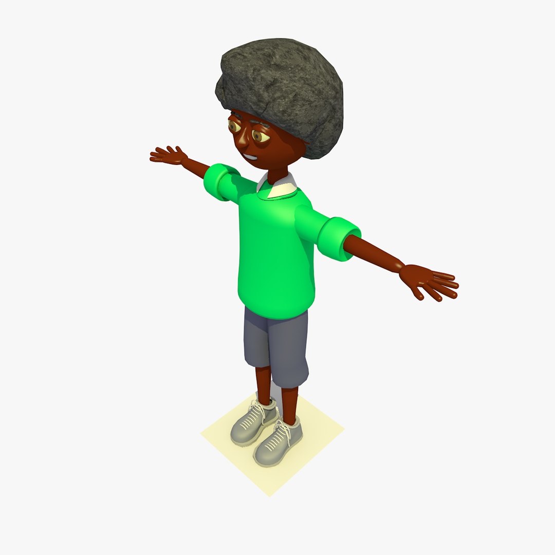 3ds James Cartoon Boy Character