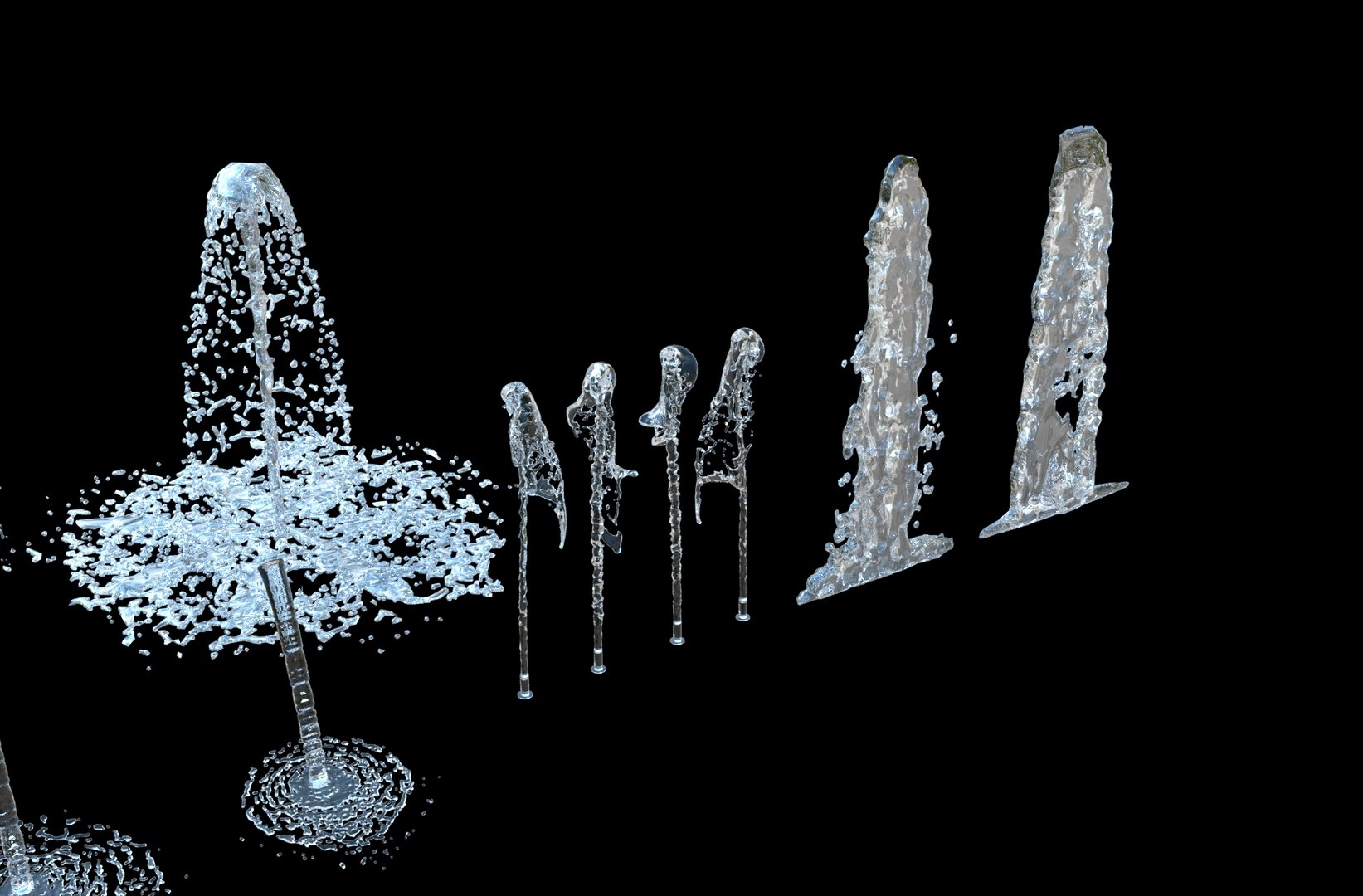 Collection Waterfall Fountain 3d Model 3D Model - TurboSquid 2047268