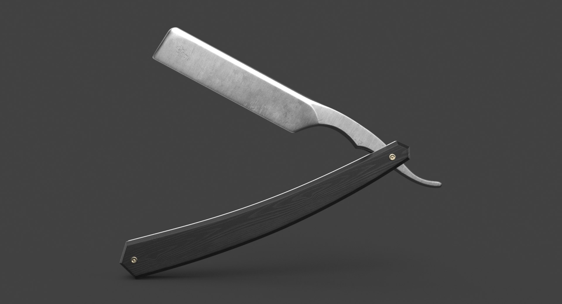 3D straight razor black - TurboSquid 1269837