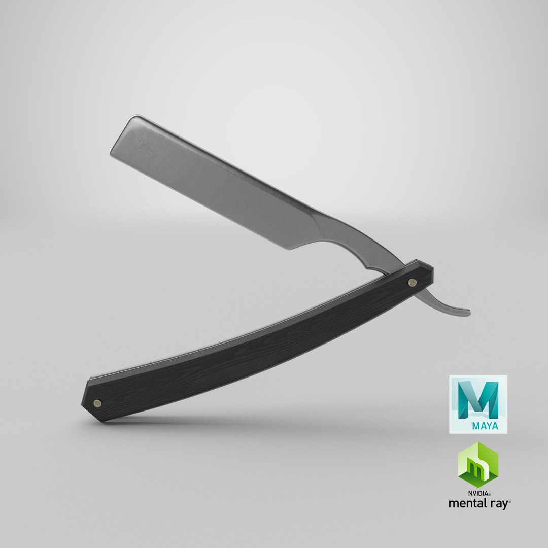 3D Straight Razor Black - TurboSquid 1269837