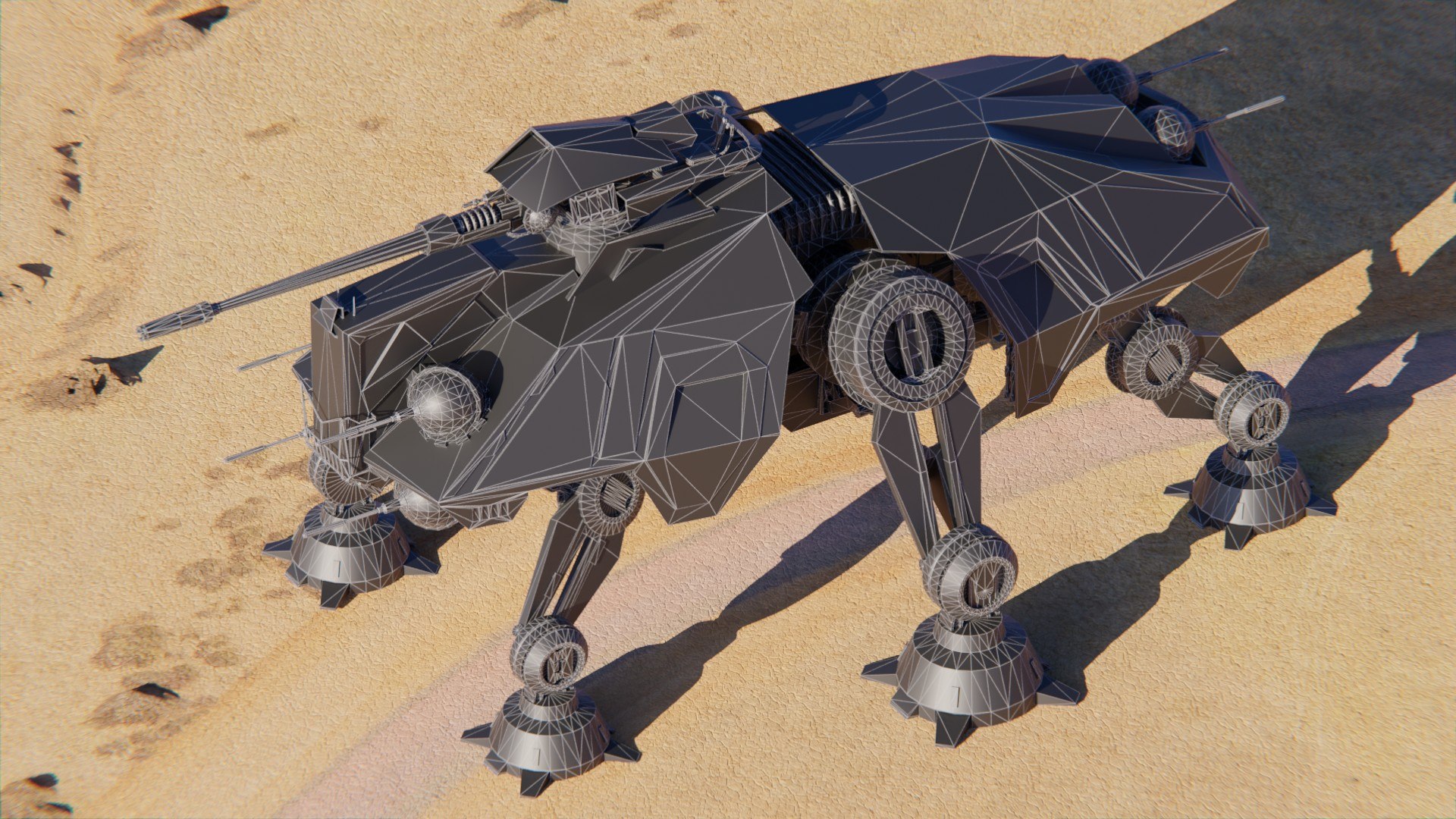 Star Wars AT-TE Model - TurboSquid 2325855