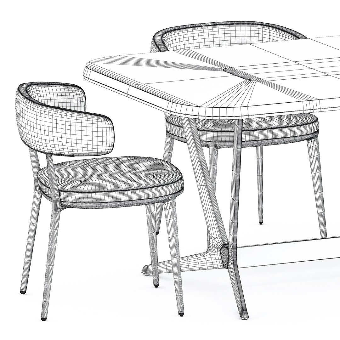 3D Astrum Table And Caratos Chair - TurboSquid 1845233