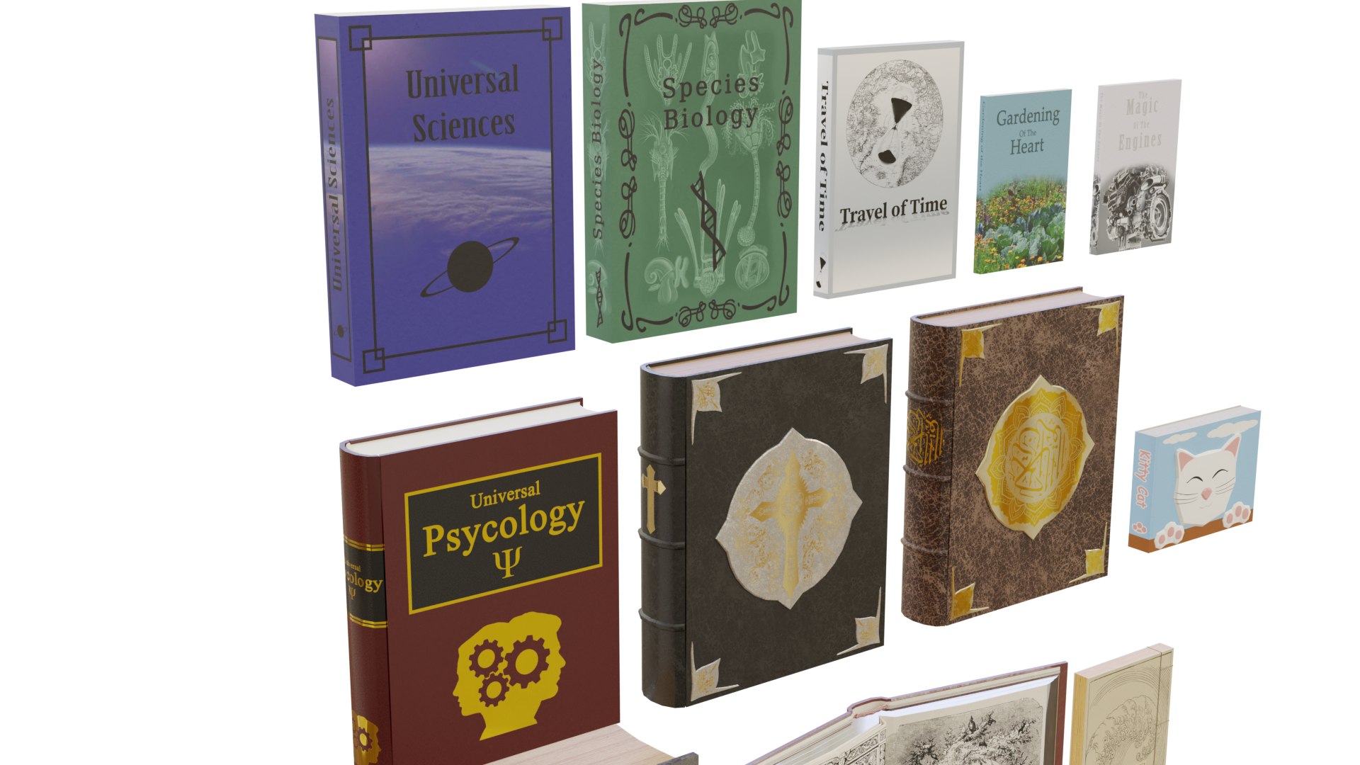 Books Set 03 3D - TurboSquid 2051411