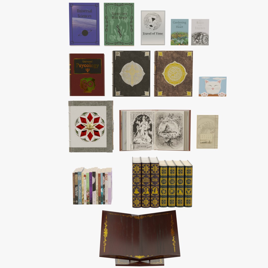 Books Set 03 3D - TurboSquid 2051411