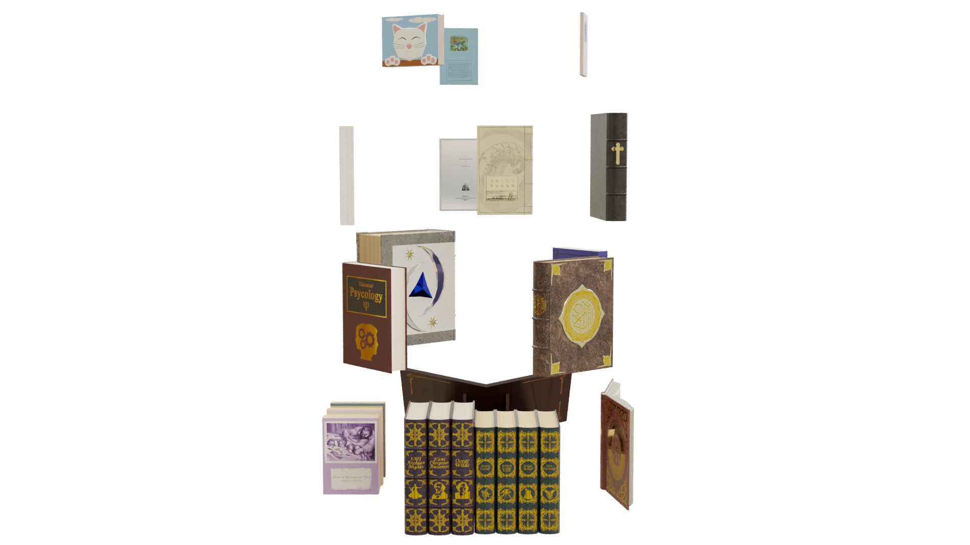 Books Set 03 3D - TurboSquid 2051411