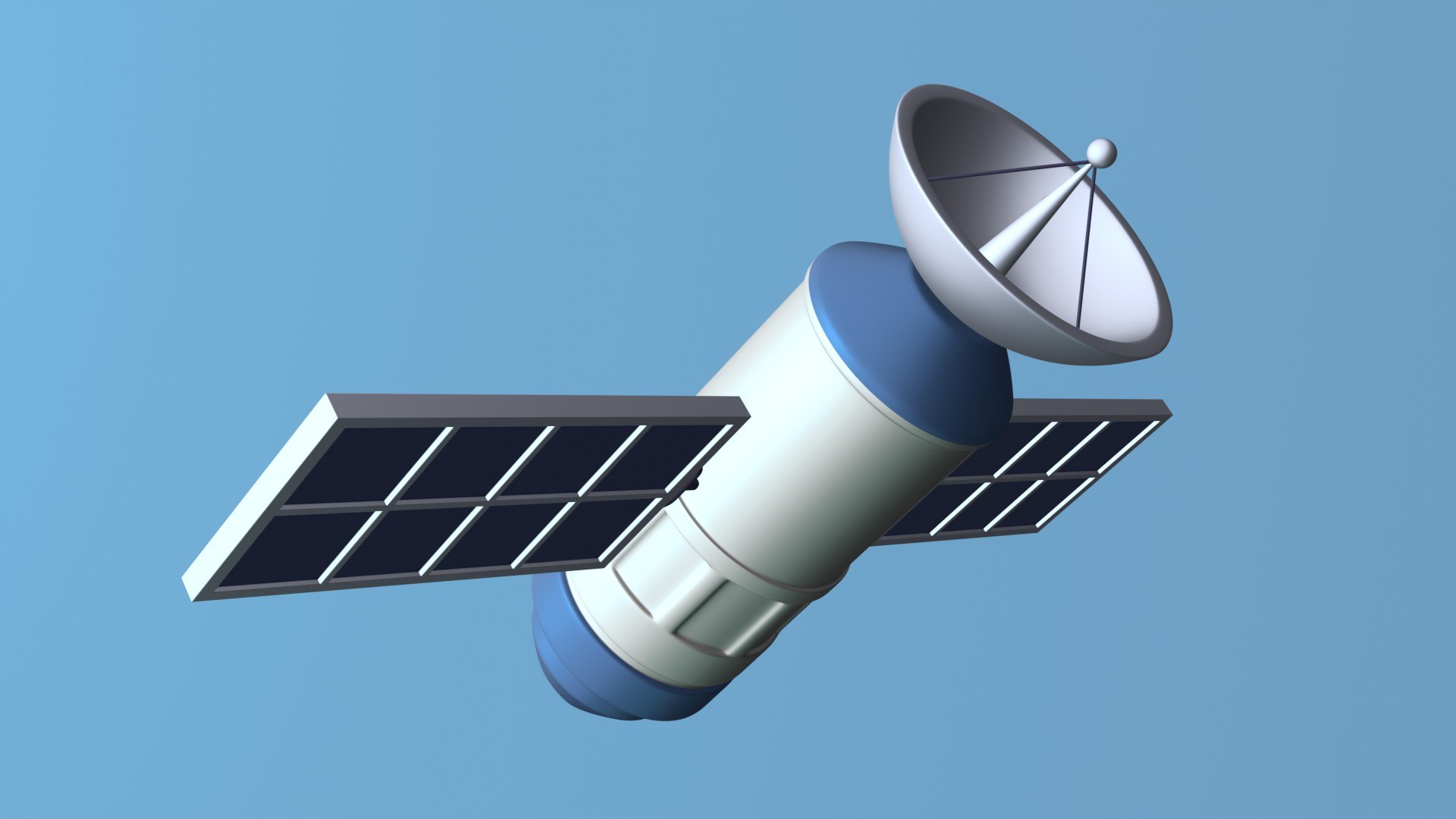 Simple Satellite Model 3D Model - TurboSquid 2318392