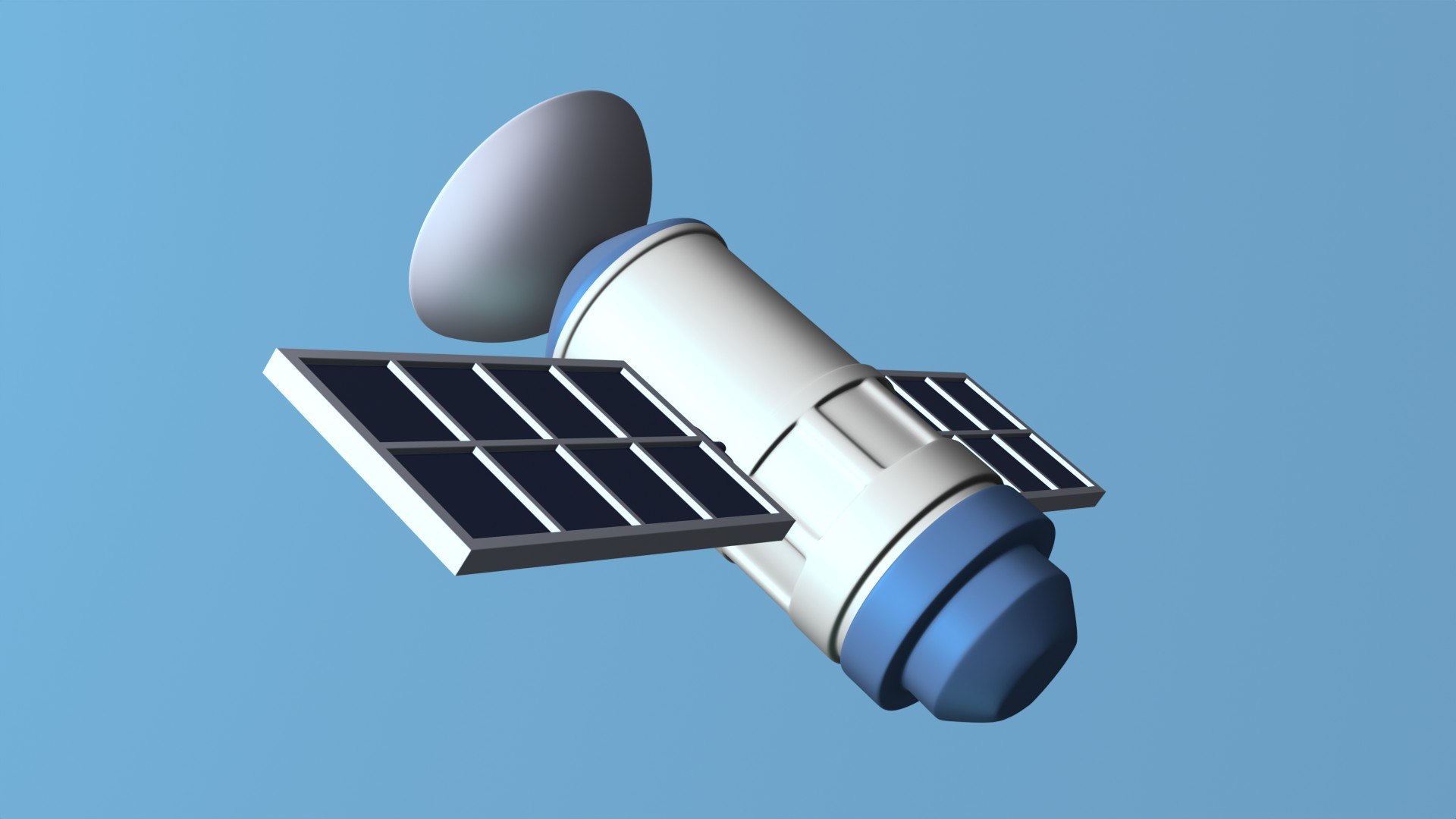 Simple Satellite Model 3D Model - TurboSquid 2318392