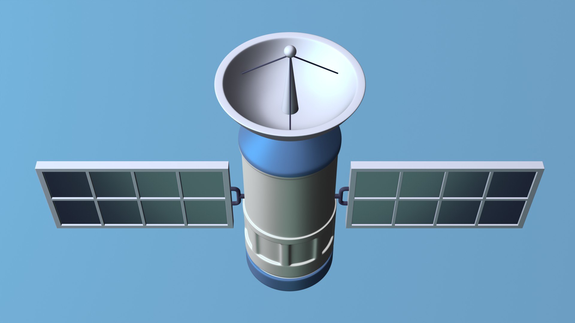 Simple Satellite Model 3D Model - TurboSquid 2318392