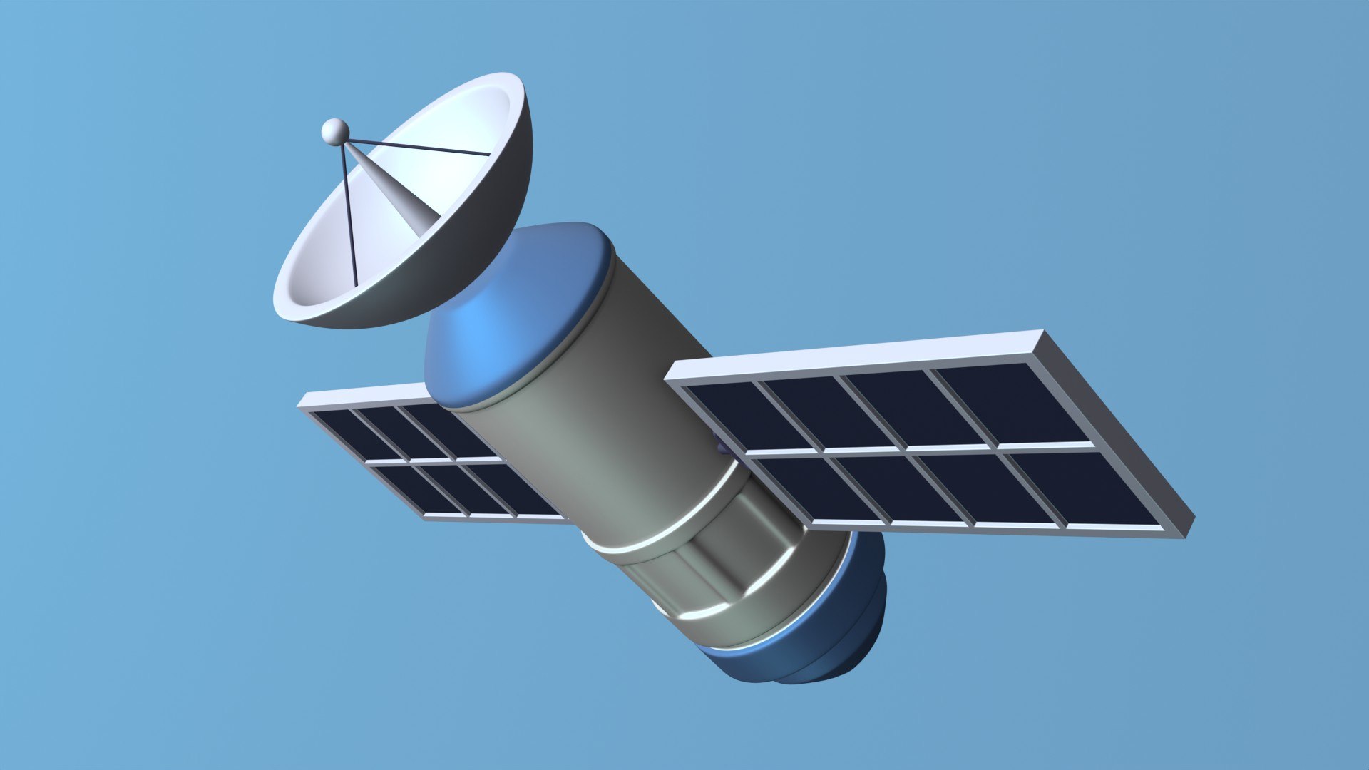 Simple Satellite Model 3D Model - TurboSquid 2318392