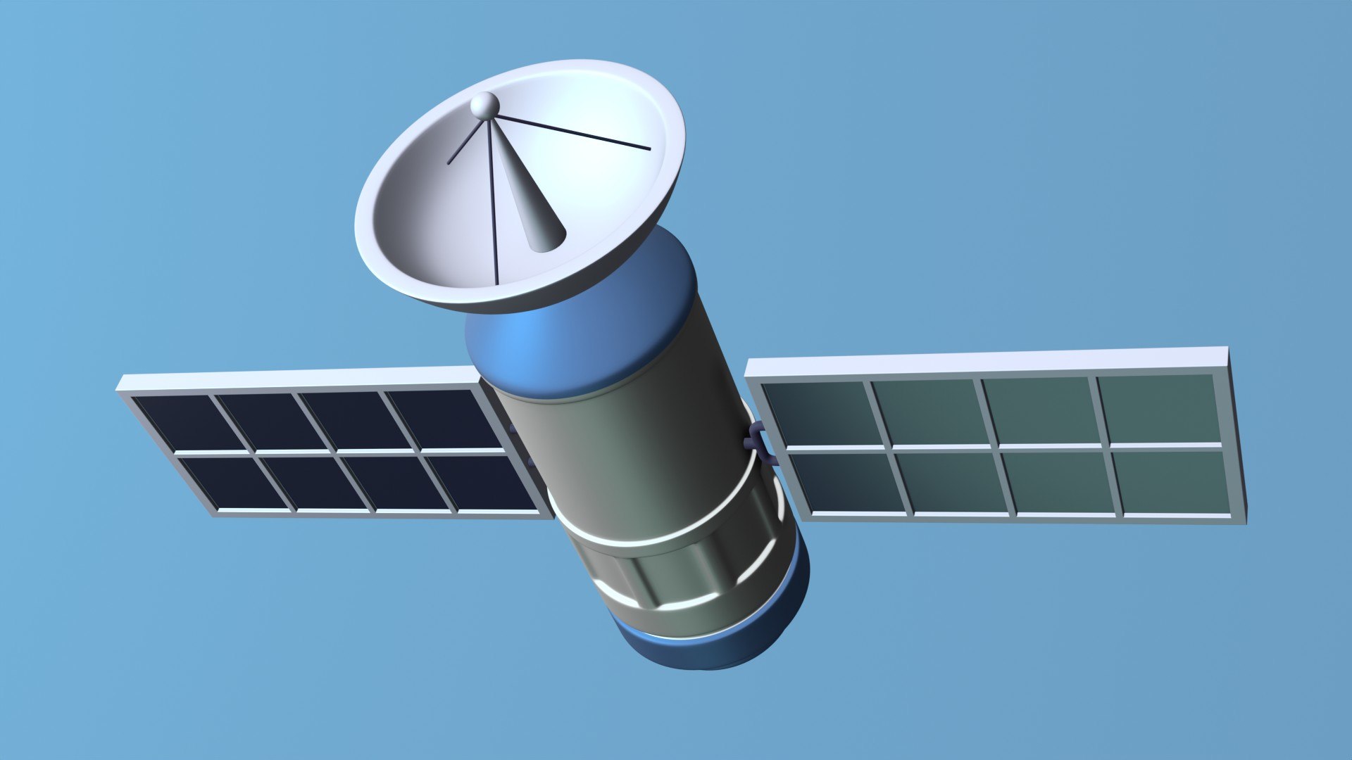 Simple Satellite Model 3D Model - TurboSquid 2318392