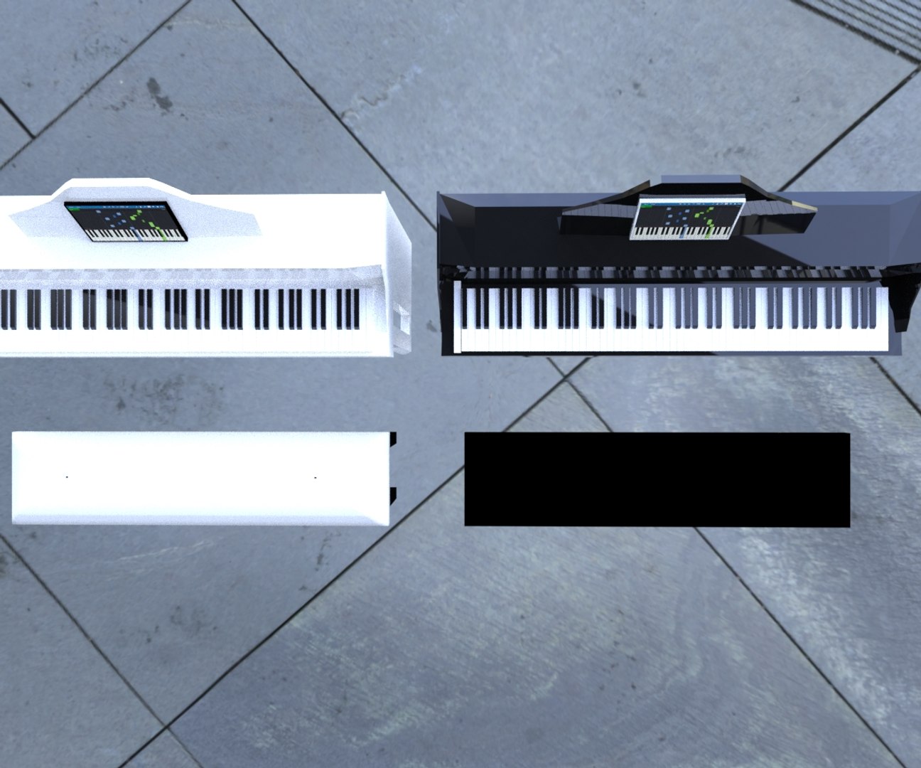 3D Blender Piano Model - TurboSquid 1387669