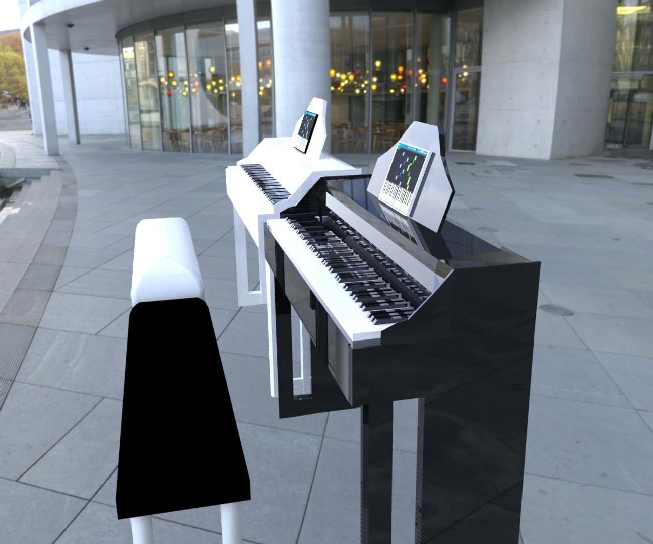 3D Blender Piano Model - TurboSquid 1387669