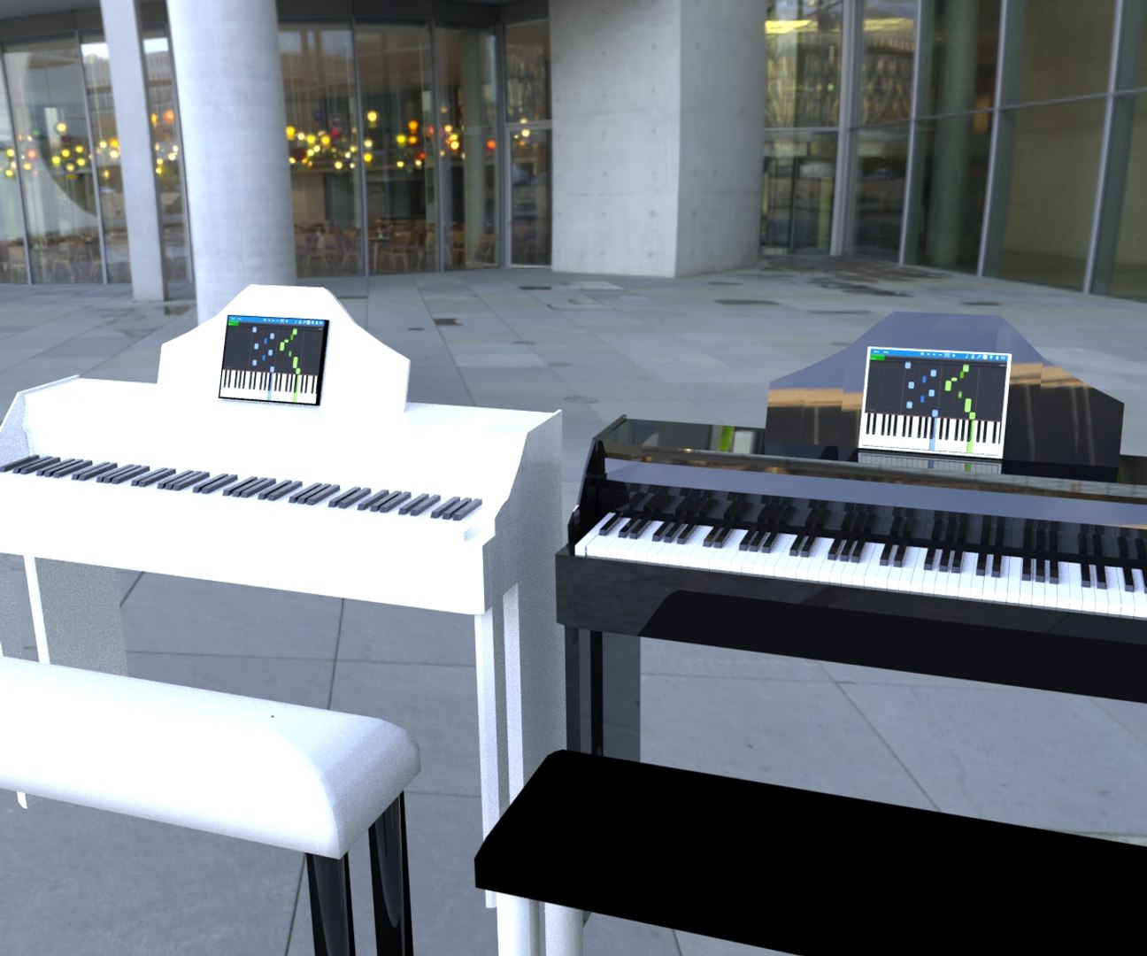 3D Blender Piano Model - TurboSquid 1387669