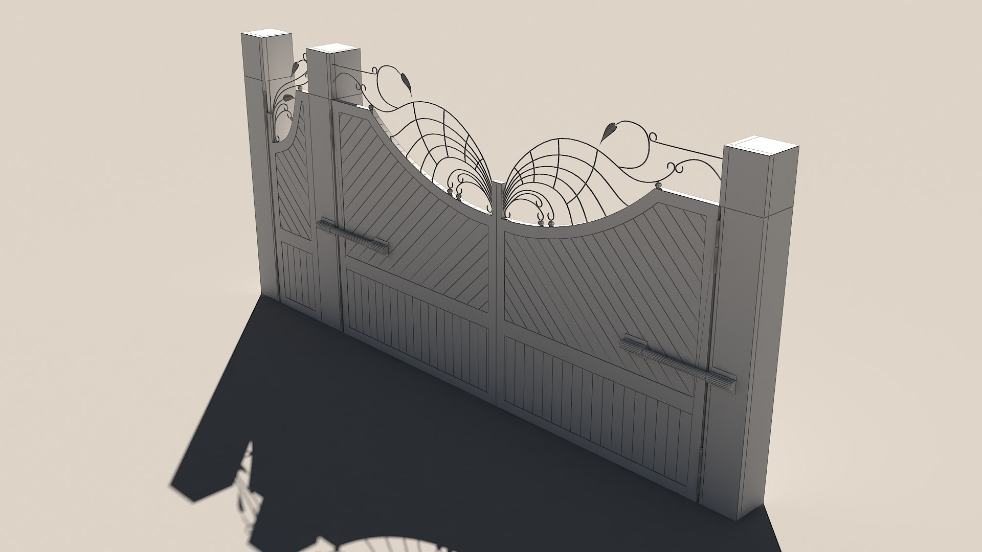 Gates Exterior Architecture Model - TurboSquid 1601512