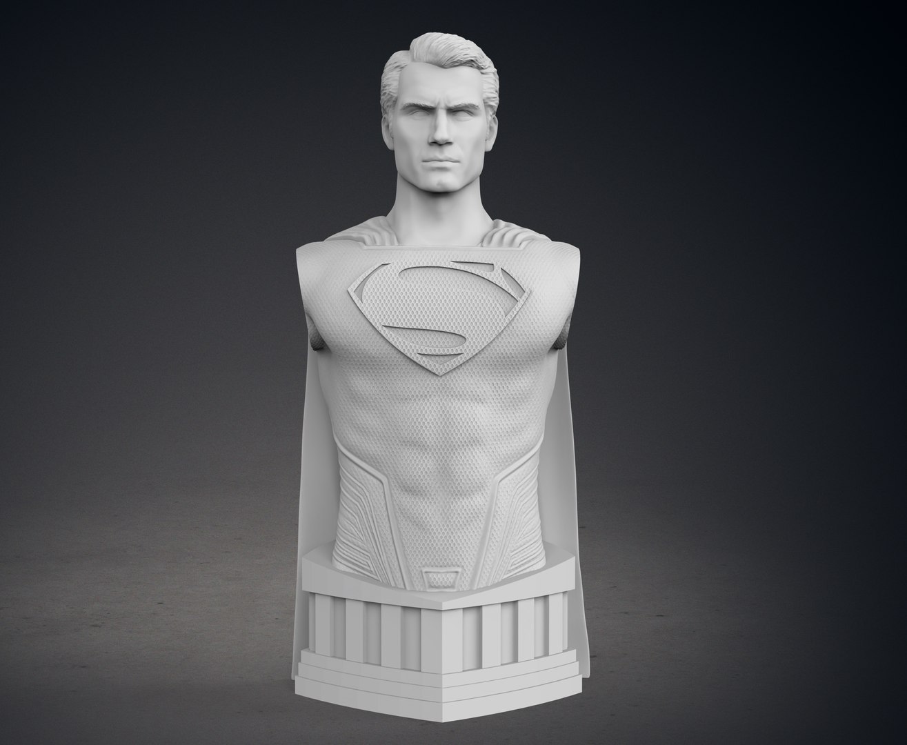 Superman - Man Of Steel Bust Model - TurboSquid 2226886
