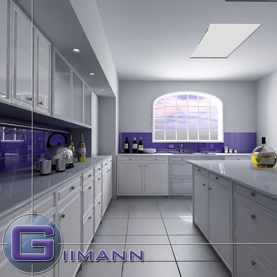 Kitchen Interior House 3d 3ds