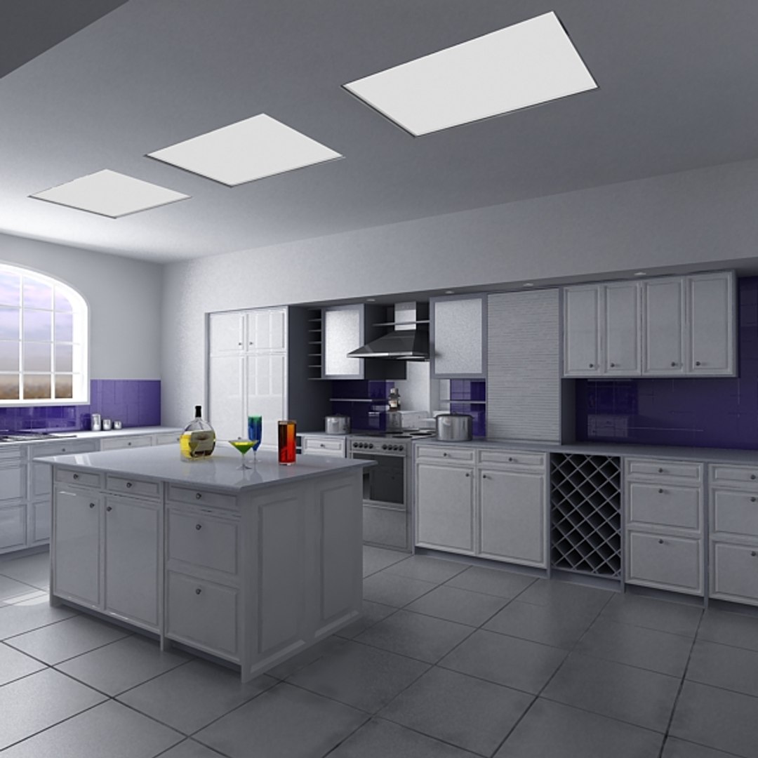 Kitchen Interior House 3d 3ds