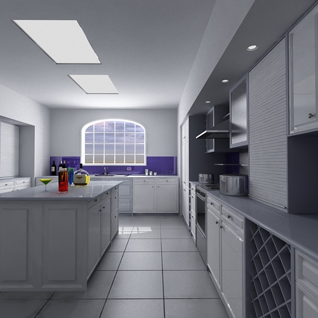 Kitchen Interior House 3d 3ds