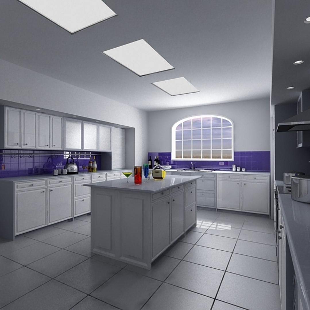 Kitchen Interior House 3d 3ds