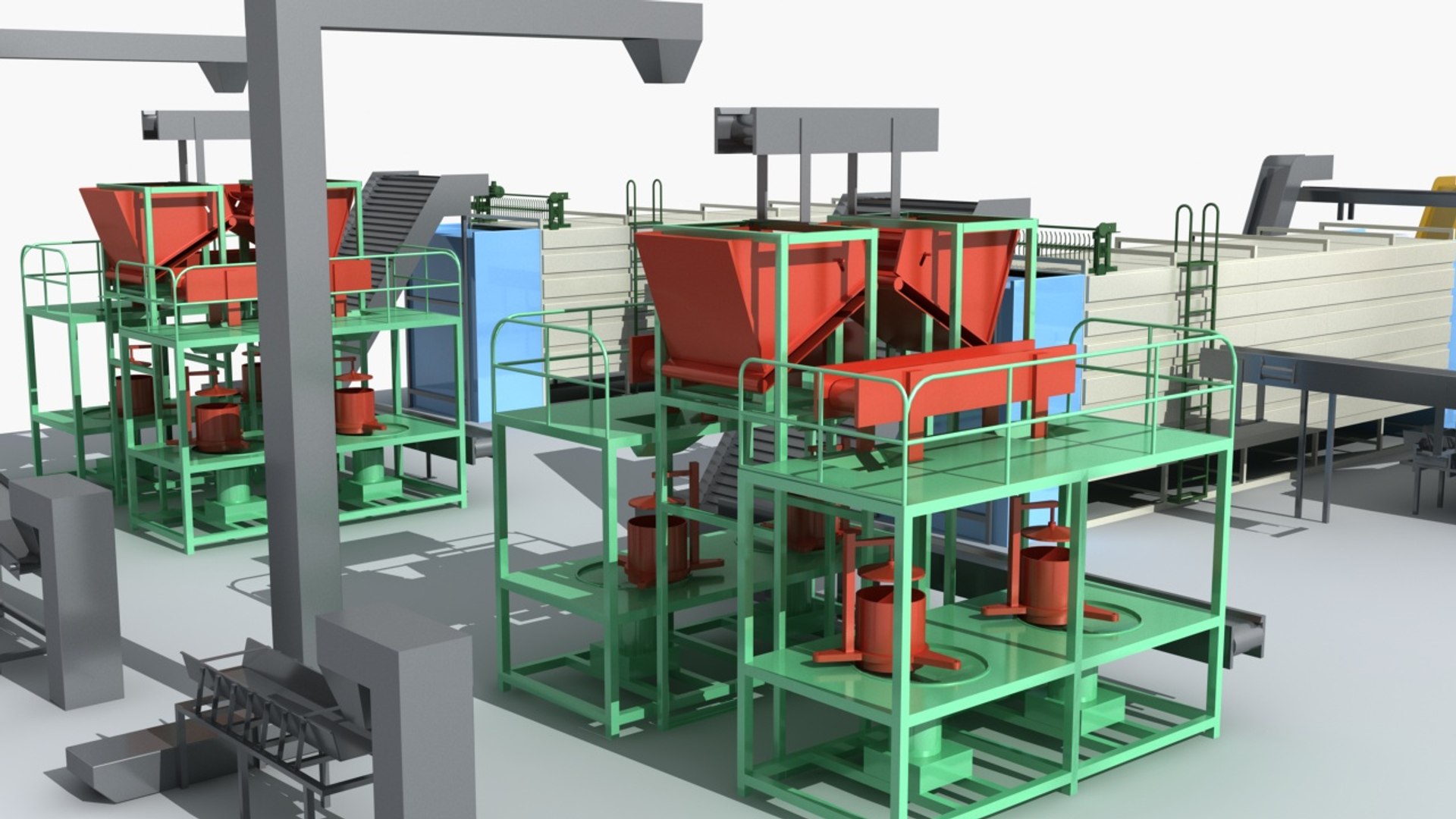 3D Industrial Equipment 5-Tea Assembly Production Line - TurboSquid 2163206
