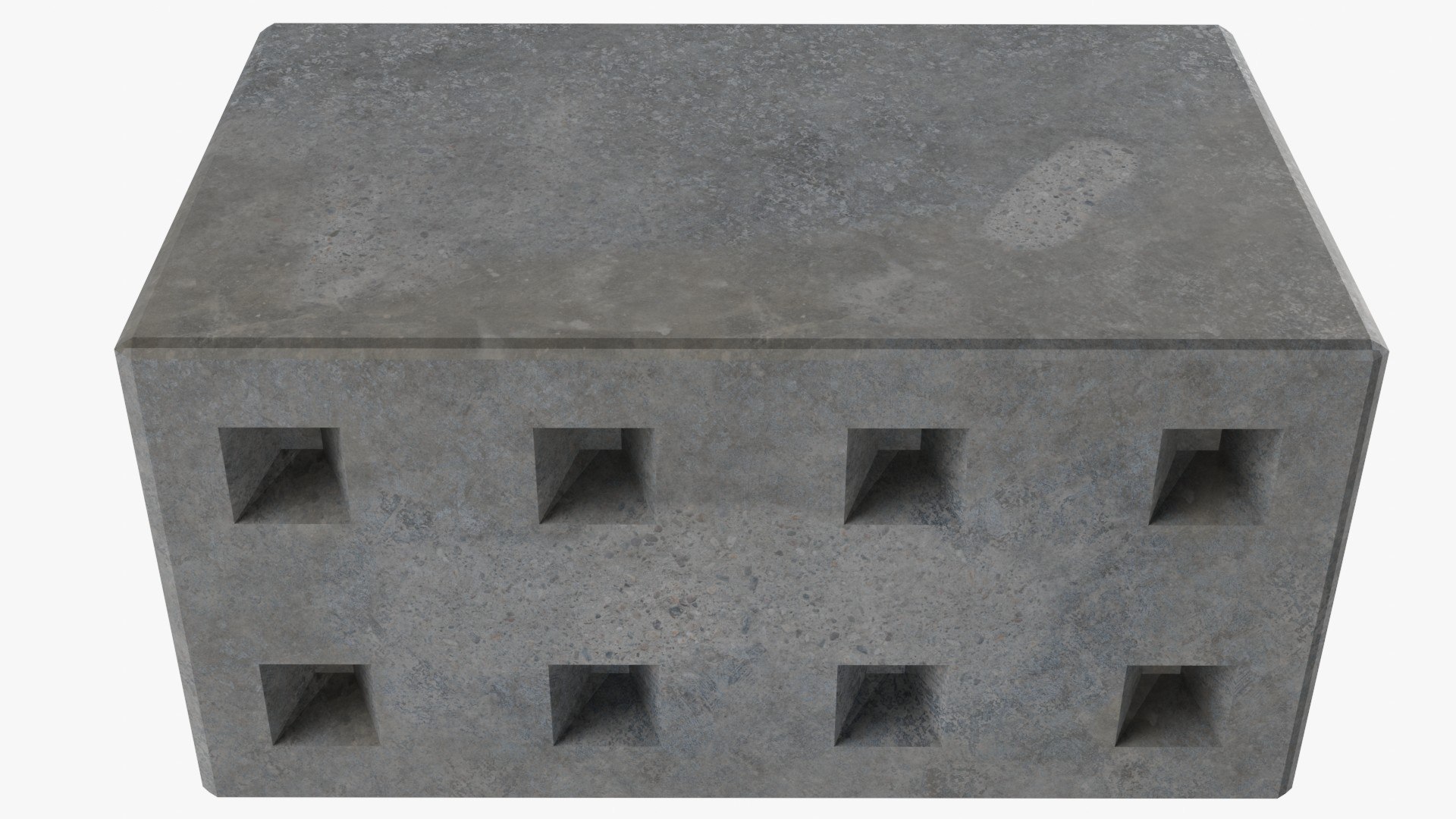 3D Modular Concrete Barrier Block 4x2 - TurboSquid 2266883