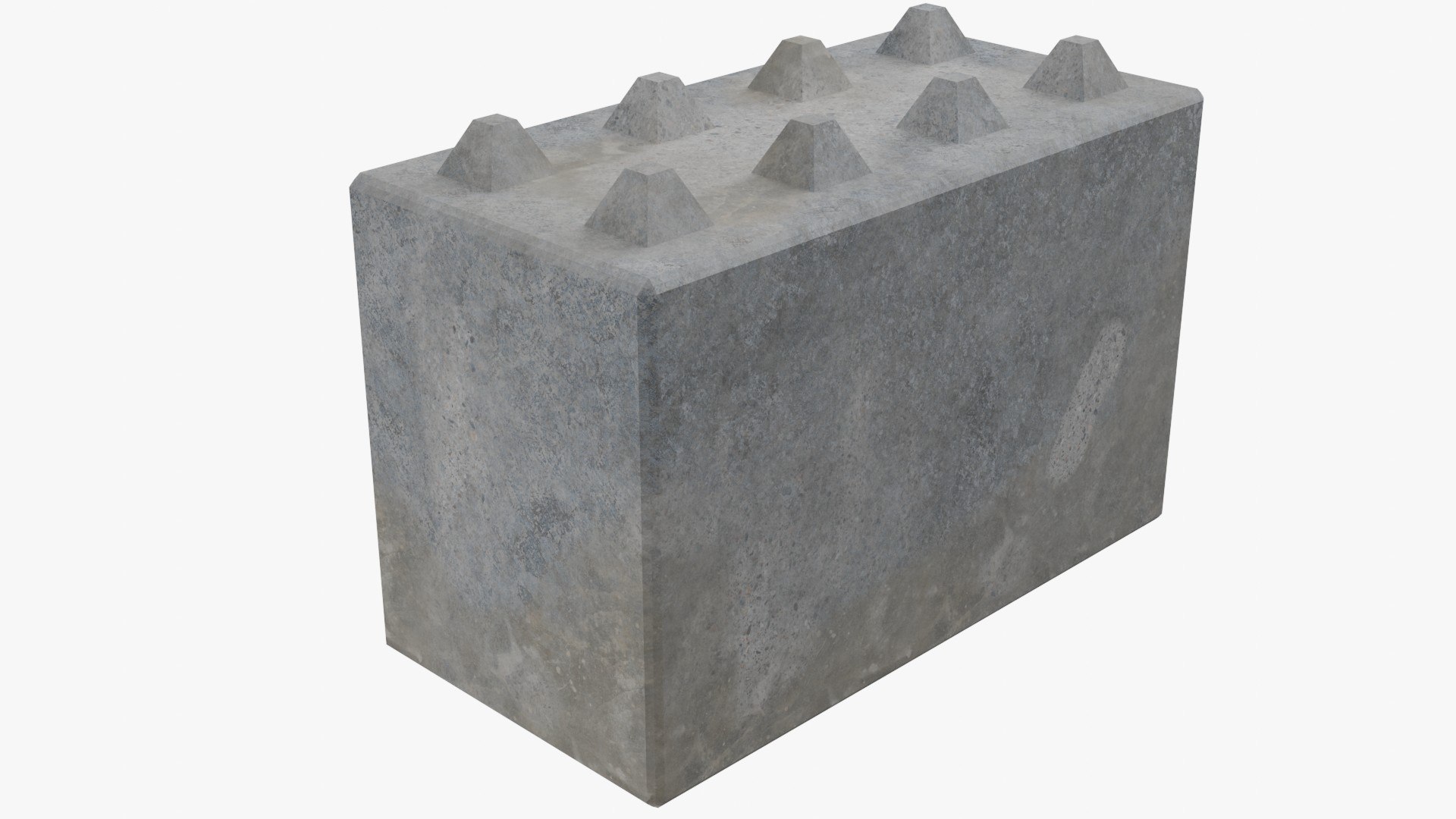 3D Modular Concrete Barrier Block 4x2 - TurboSquid 2266883