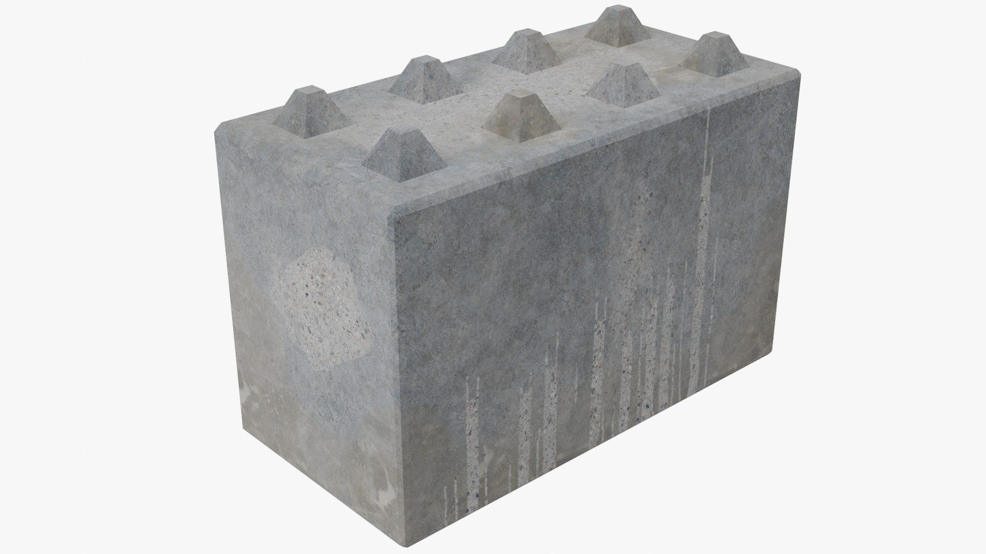 3D Modular Concrete Barrier Block 4x2 - TurboSquid 2266883
