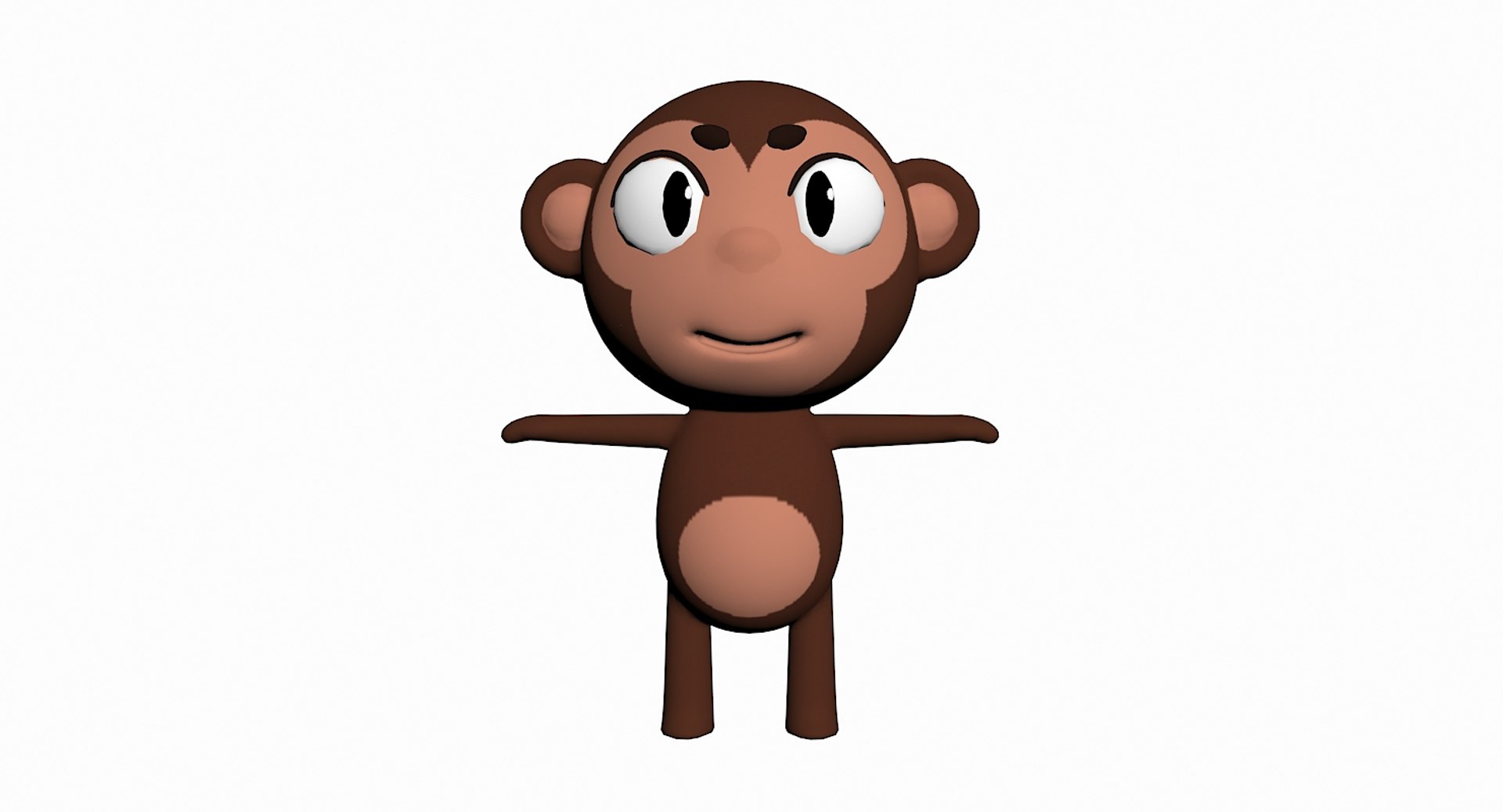 Cartoon Toon Monkey Model - TurboSquid 1399861