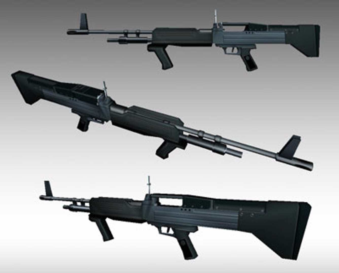 3d m60e4 machine gun model