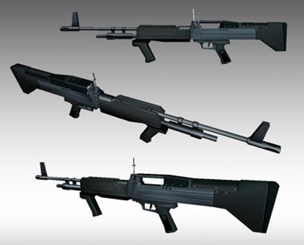 3d m60e4 machine gun model
