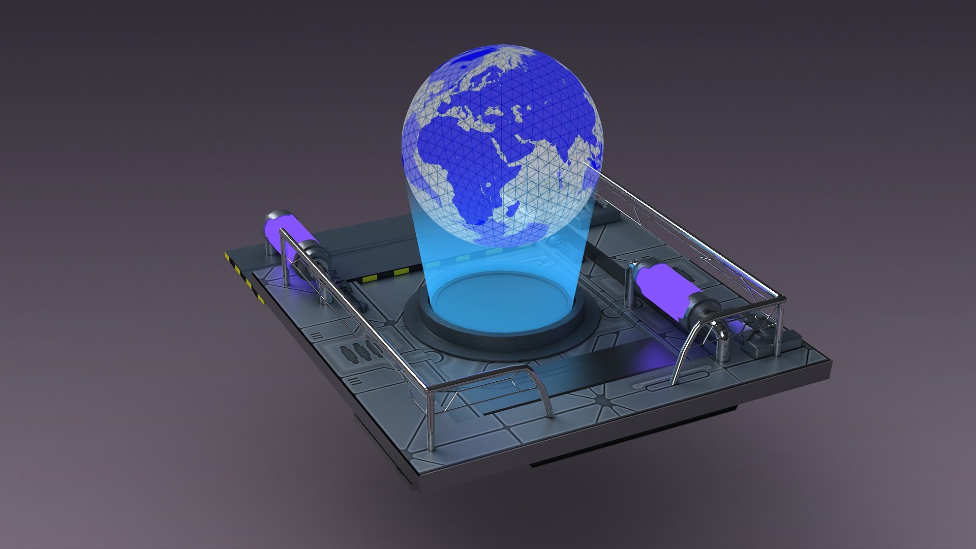 Space Earth Station Orbit Planet Robot Hologram Medical 3D - TurboSquid ...