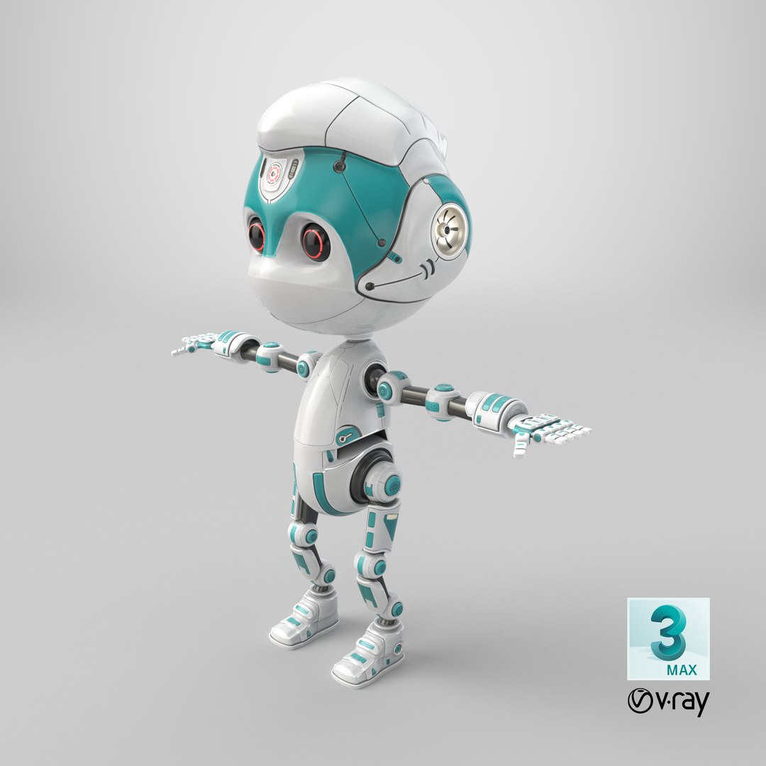 3D White Robot Model - TurboSquid 2272979