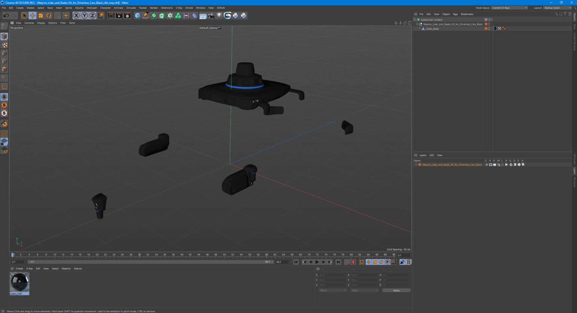 3D Waymo Lidar And Radar Kit For Driverless Cars Black - TurboSquid 2413189