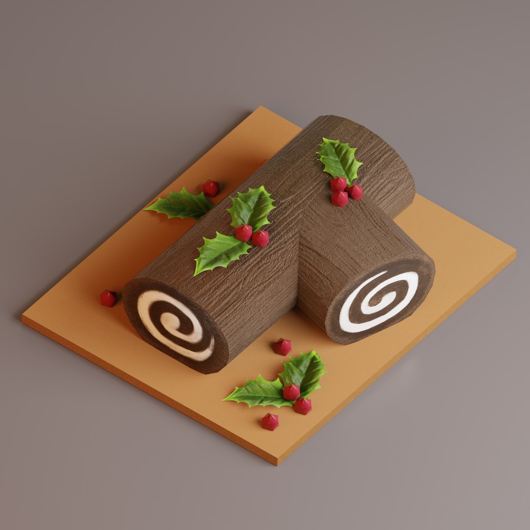 3D log cake - TurboSquid 1483517