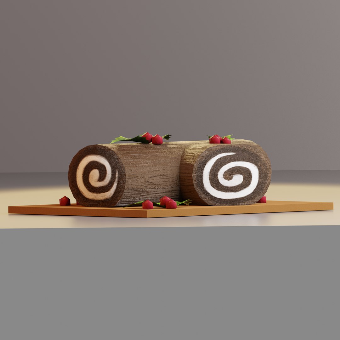 3D log cake - TurboSquid 1483517