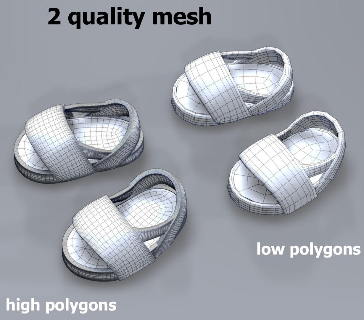 3D Sandals Meshes Model - TurboSquid 1151475