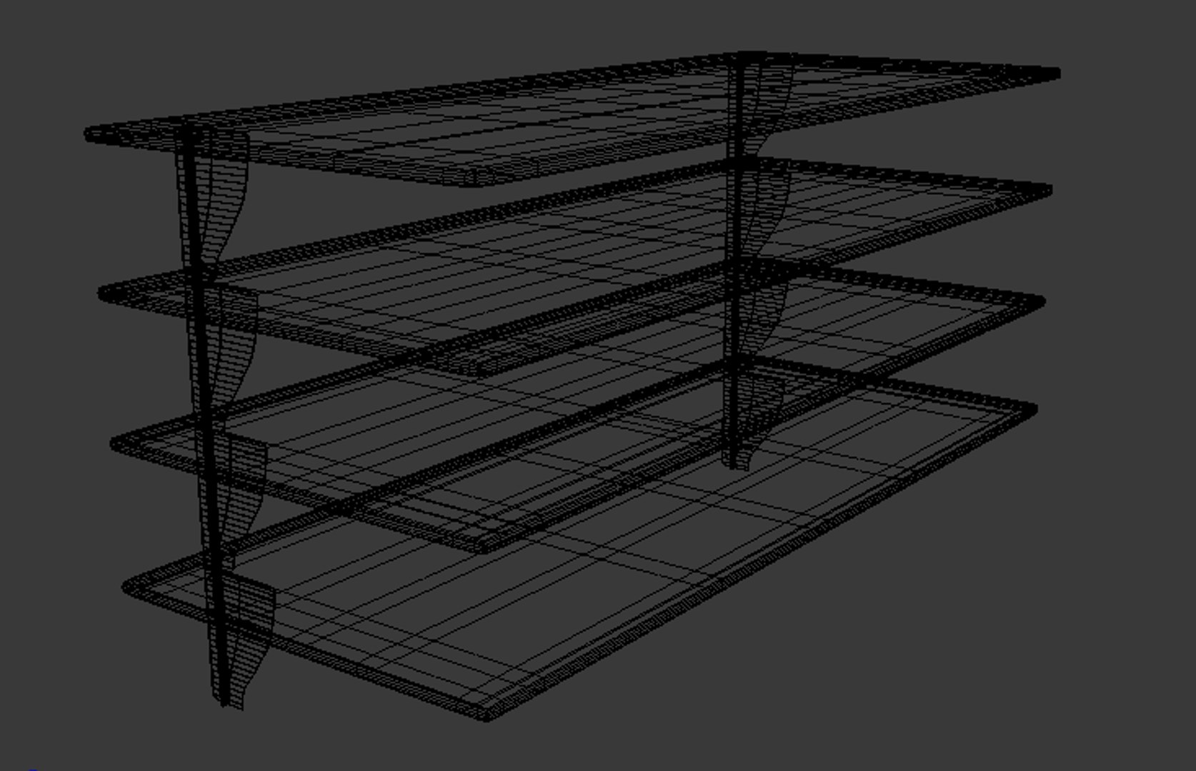 glass shelves 3d obj