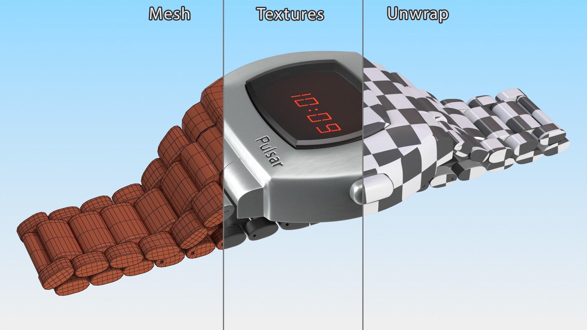 Hamilton PSR 1970 Wrist Watch Lying 3D - TurboSquid 1966516