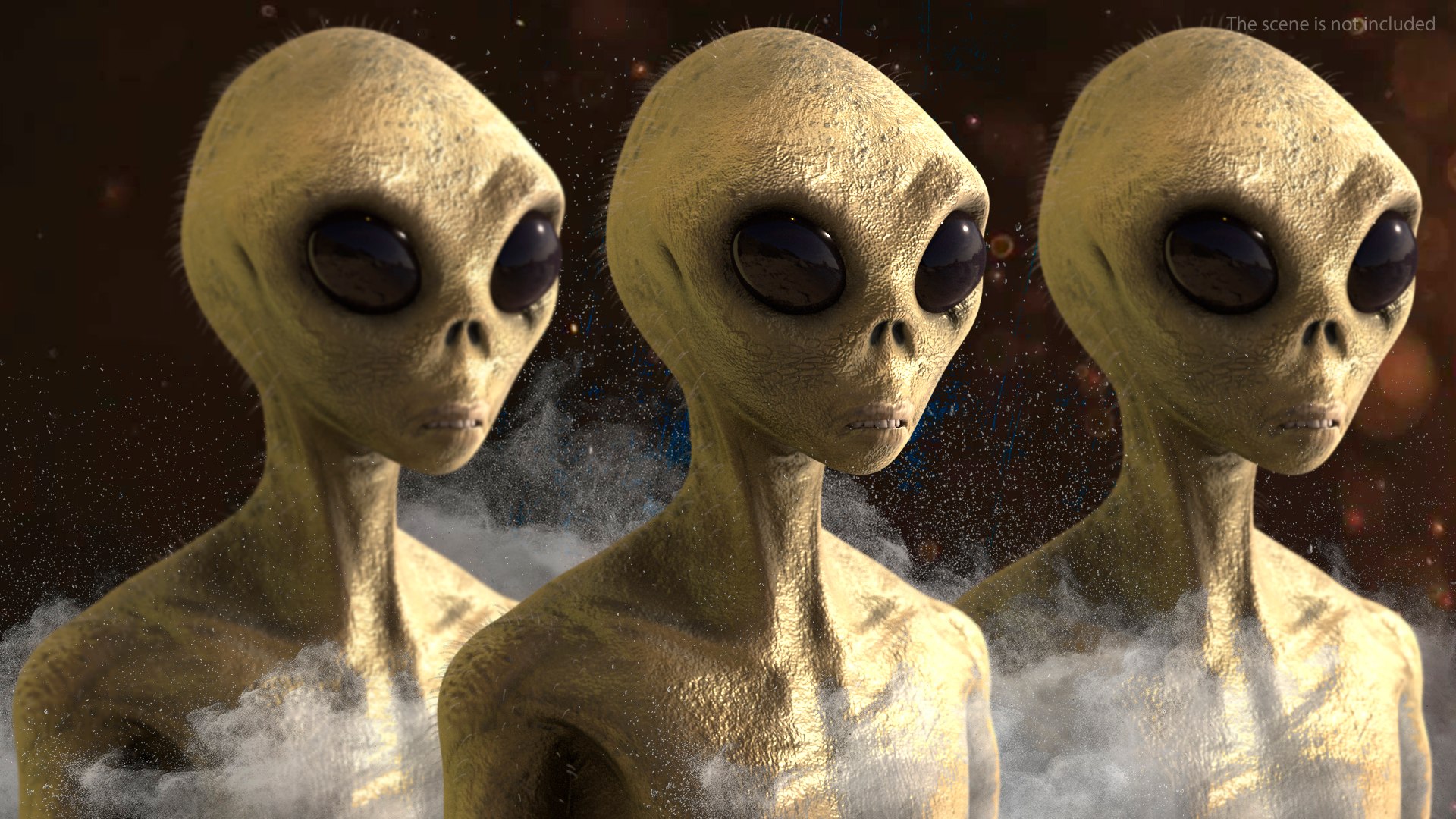 3D Model Humanoid Alien Standing Pose Fur - TurboSquid 1871193