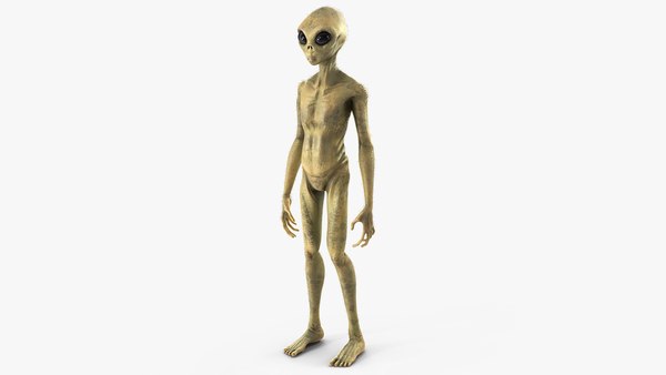 3D model Humanoid Alien Standing Pose Fur - TurboSquid 1871193
