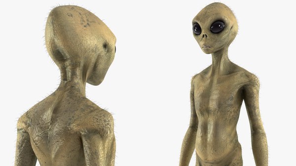 3D model Humanoid Alien Standing Pose Fur - TurboSquid 1871193