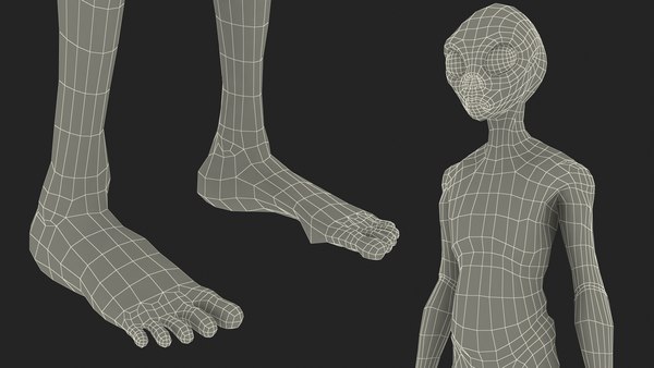 3D model Humanoid Alien Standing Pose Fur - TurboSquid 1871193