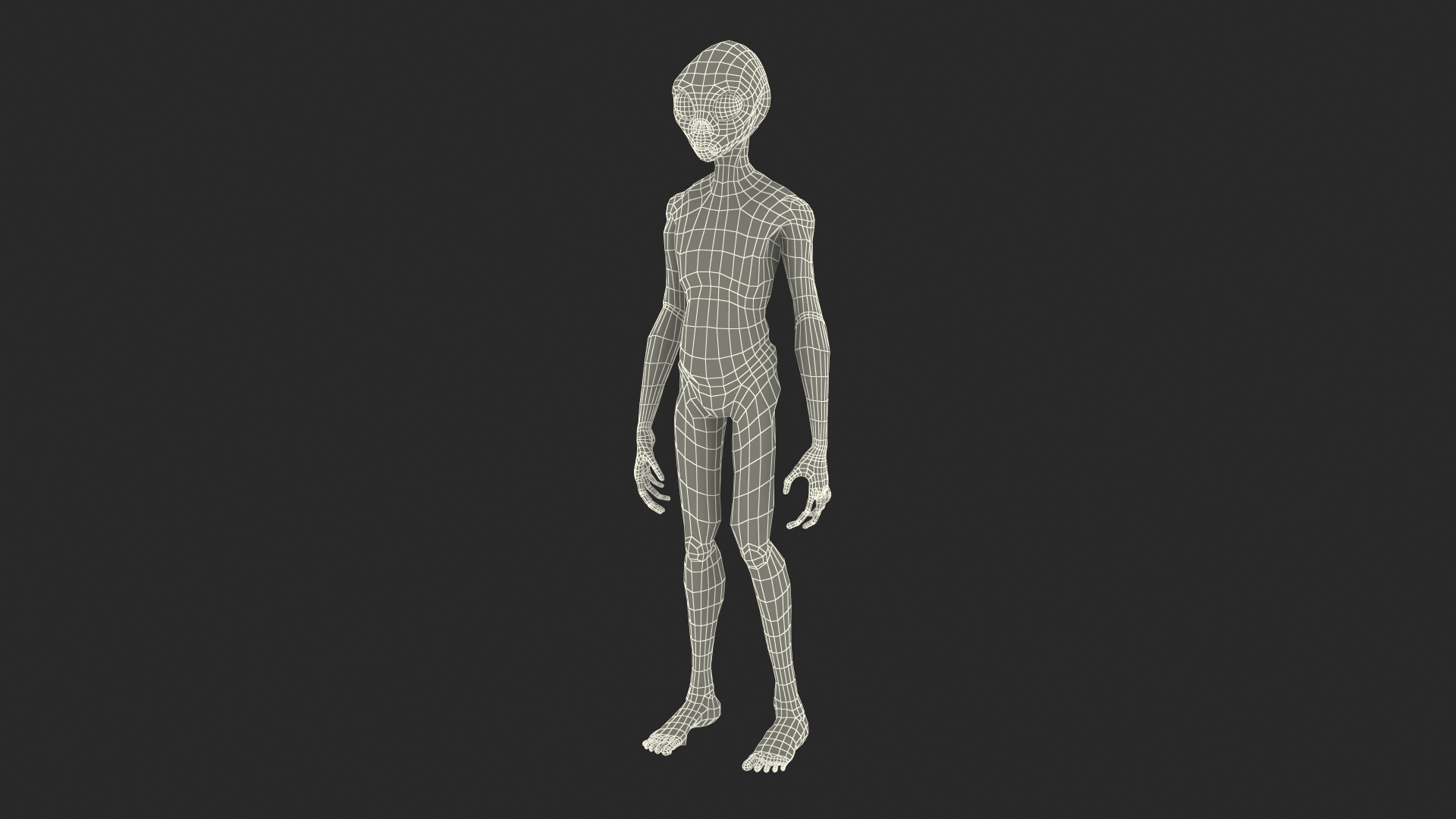 3D Model Humanoid Alien Standing Pose Fur - TurboSquid 1871193