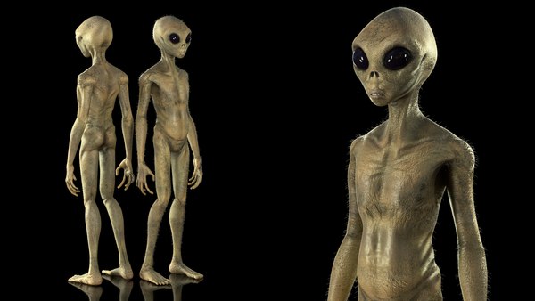 3D model Humanoid Alien Standing Pose Fur - TurboSquid 1871193