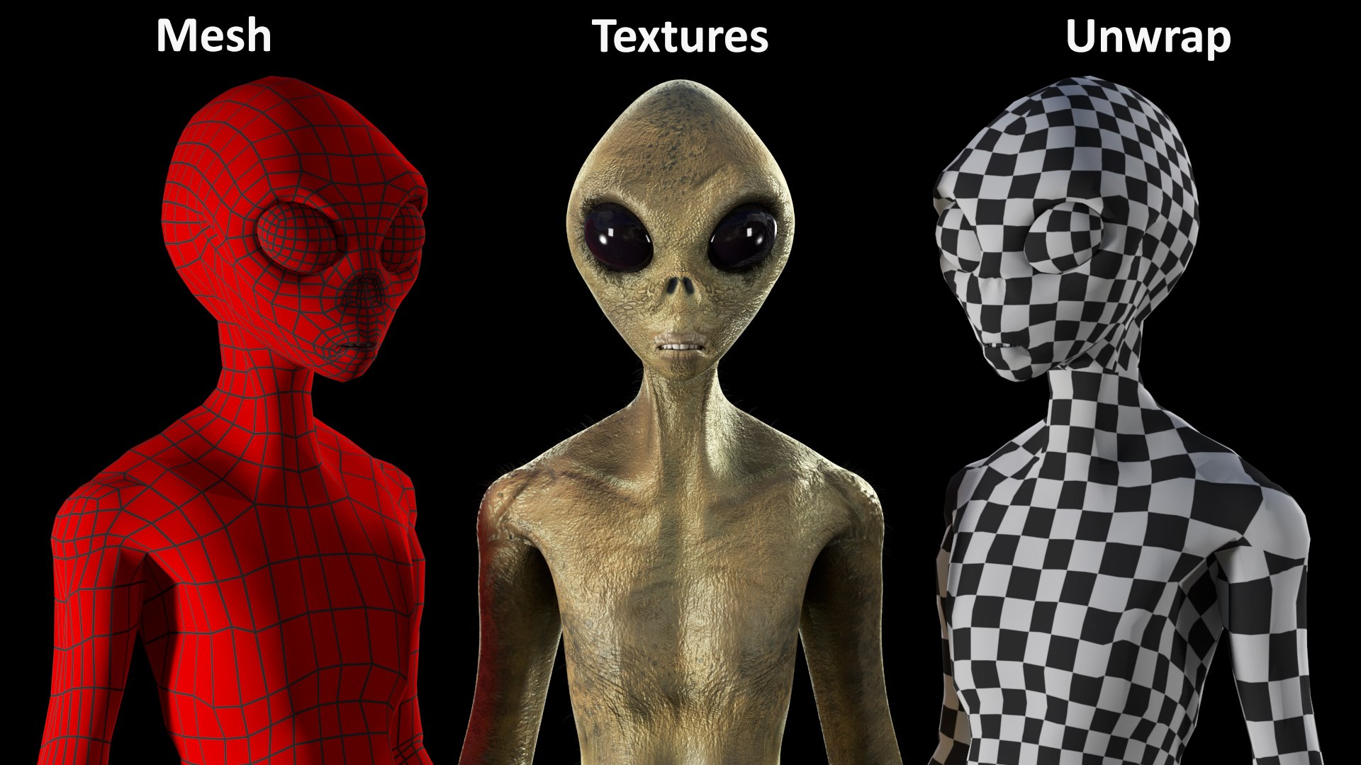 3D Model Humanoid Alien Standing Pose Fur - TurboSquid 1871193