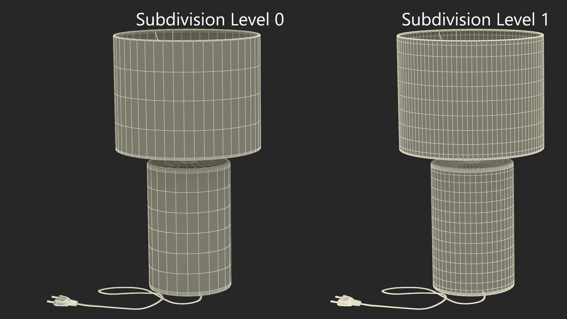 3D Table Lamp With Fabric Shade Model - TurboSquid 2237072