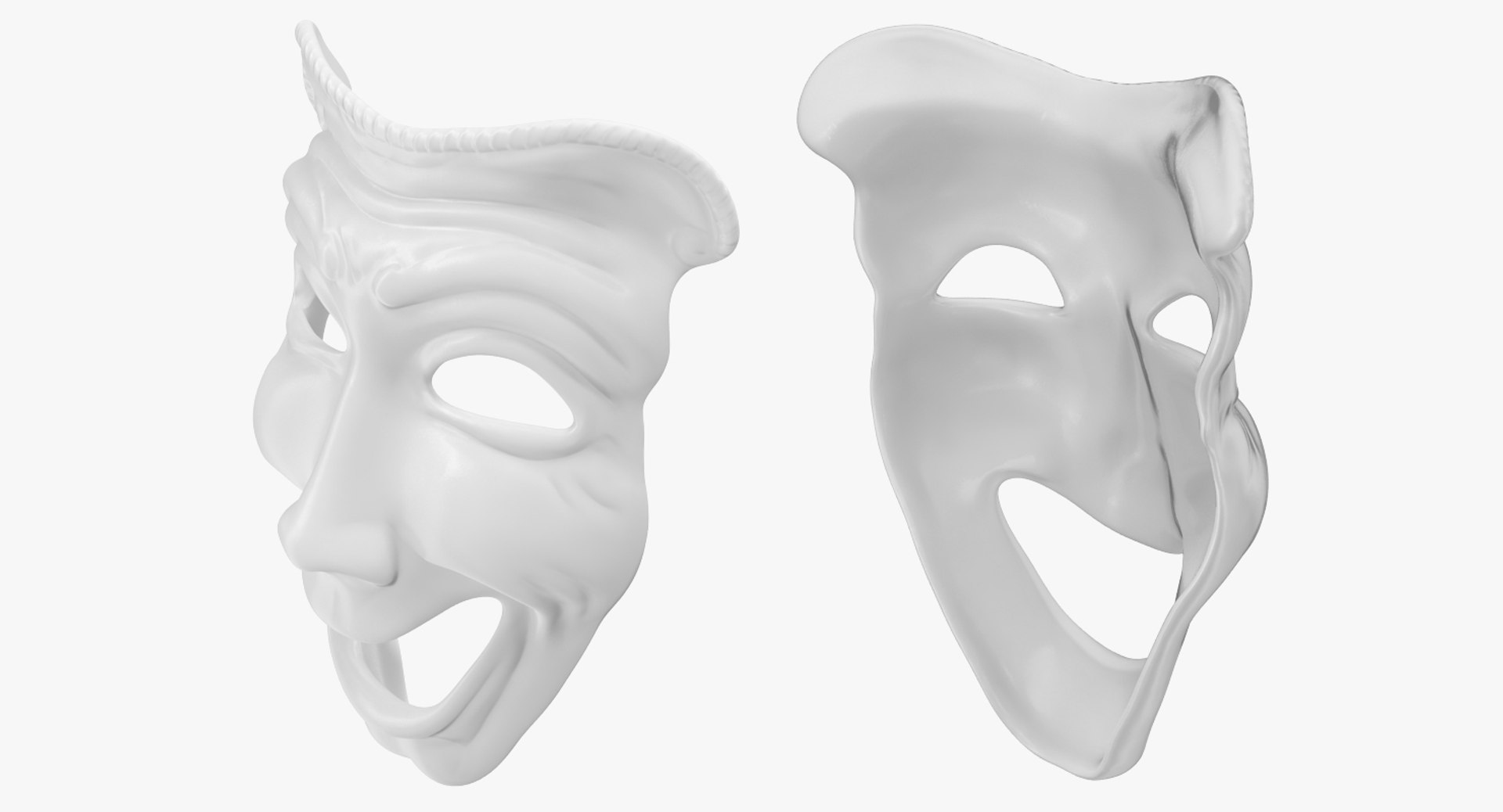 Comedy Theatre Mask Model - TurboSquid 1292010