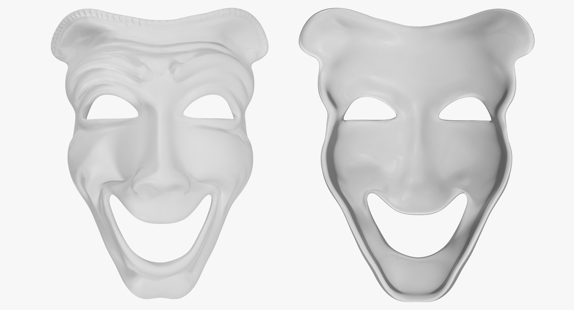 Comedy Theatre Mask Model - TurboSquid 1292010